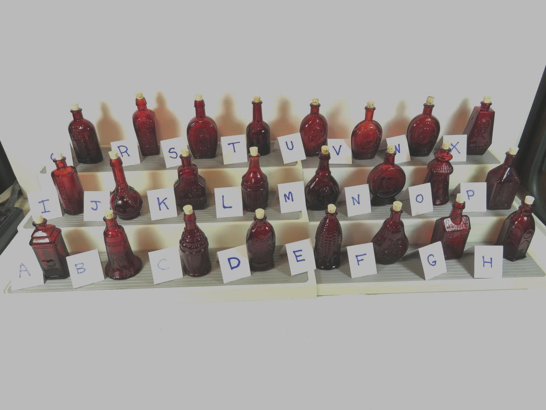 Wheaton NJ Ruby Red Miniature 3 Inch Bottle 1970’s Choice From 24 ...