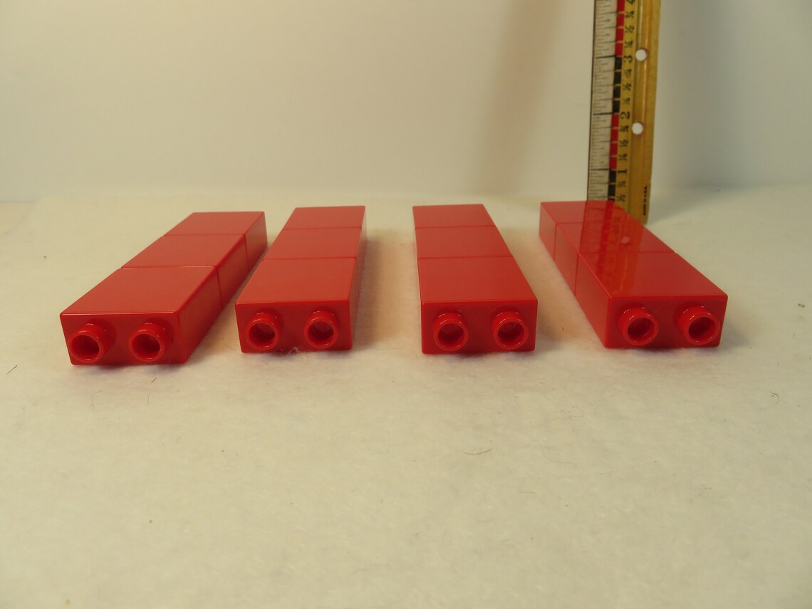 Lego Duplo 12 Pieces 1x2 Bricks Blocks Primary Color Red | Etsy