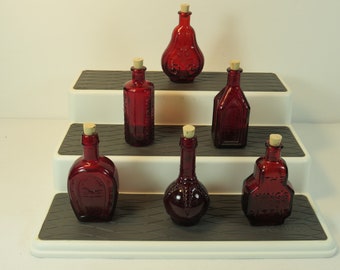 Miniature Wheaton Ruby Red Glass Bottle, Tuckahoe Country 1891 School ...