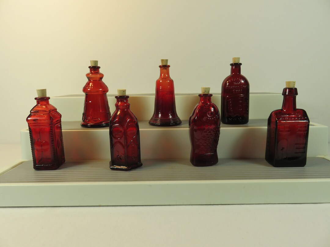 Wheaton NJ Ruby Red Miniature 3 Inch Bottle 1970’s Choice From Group 3 ...