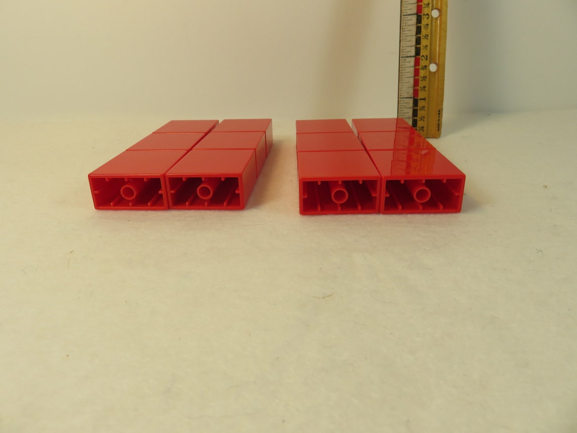 Lego Duplo 12 Pieces 1x2 Bricks Blocks Primary Color Red | Etsy