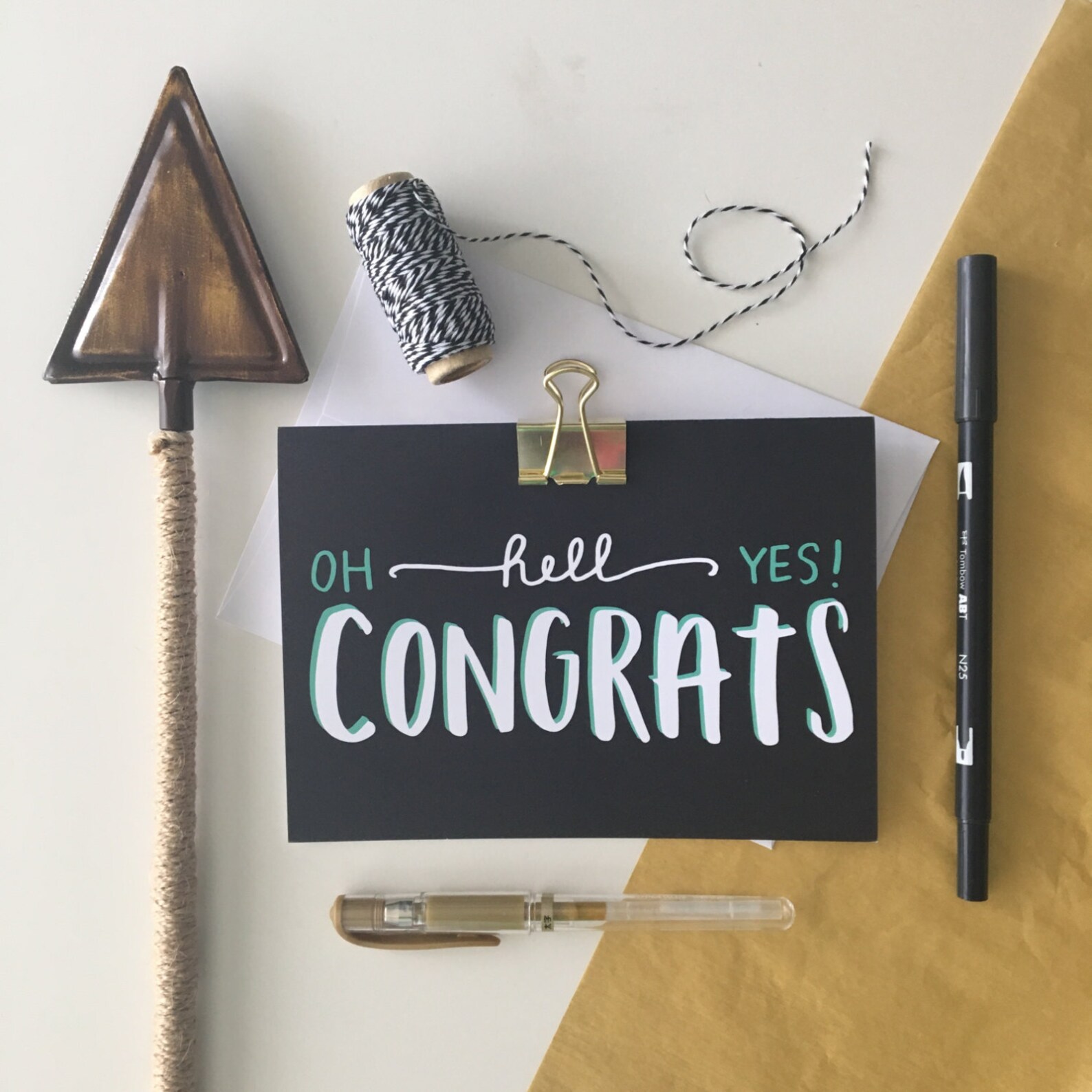 Oh Hell Yes Congrats 5x7 Card - Etsy