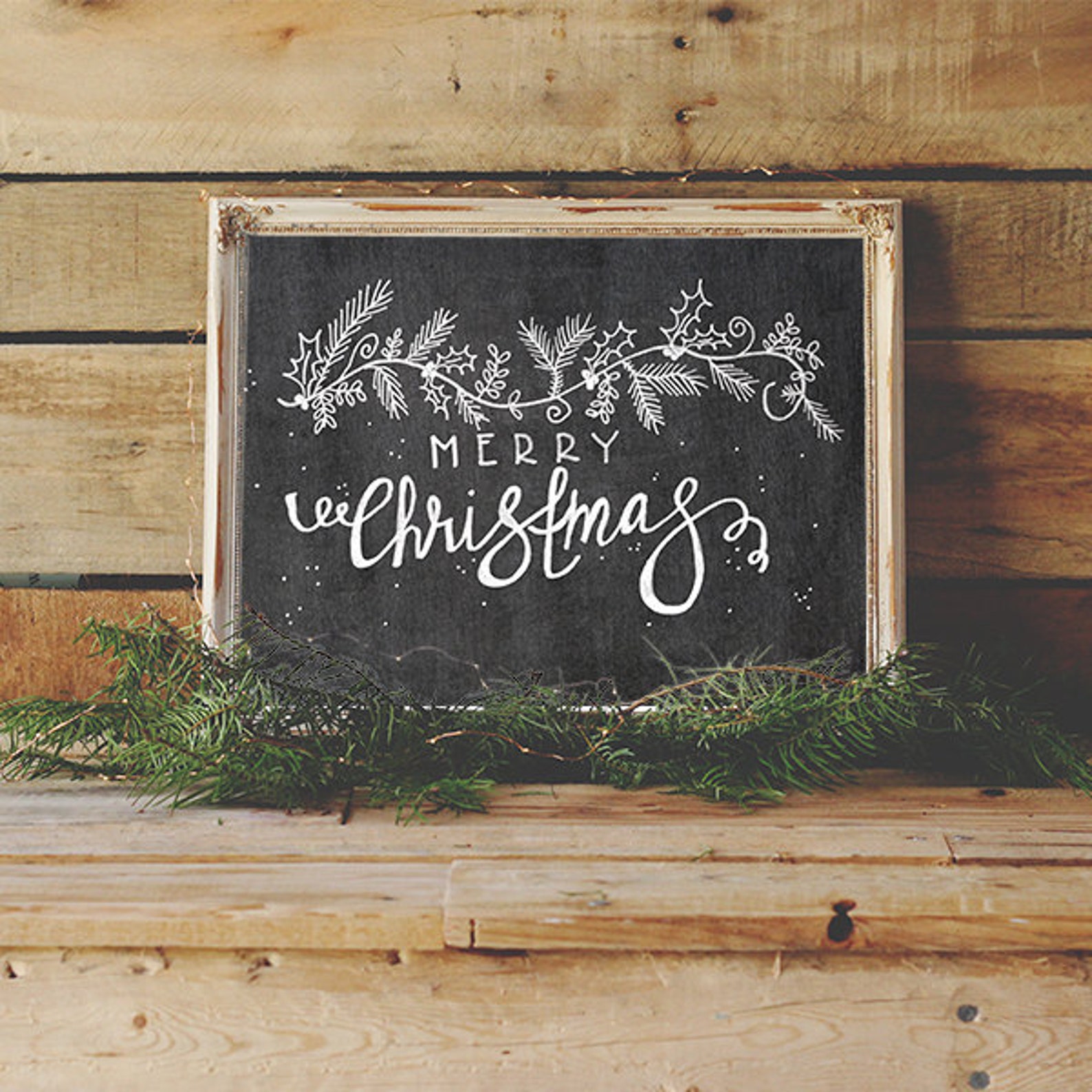 Christmas Chalkboard Art - My Happy Homeschooling