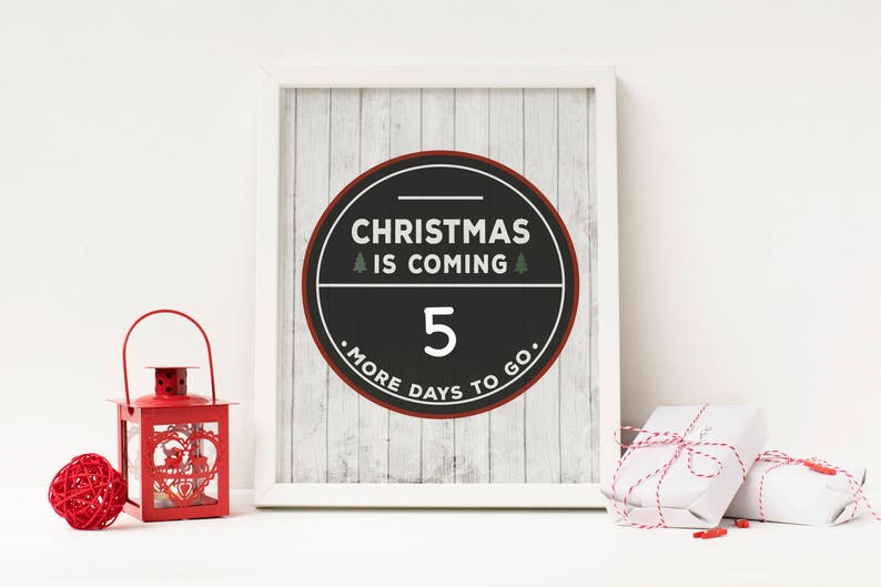 Christmas is Coming Advent Calendar Digital Print Instant - Etsy