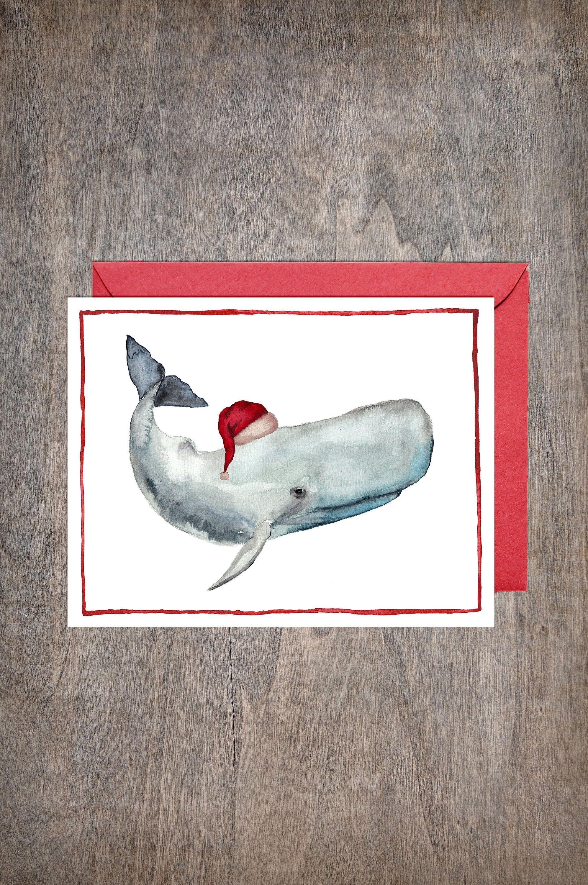 Ocean Christmas Card Set // Santa Sea Life Animals Cards // - Etsy