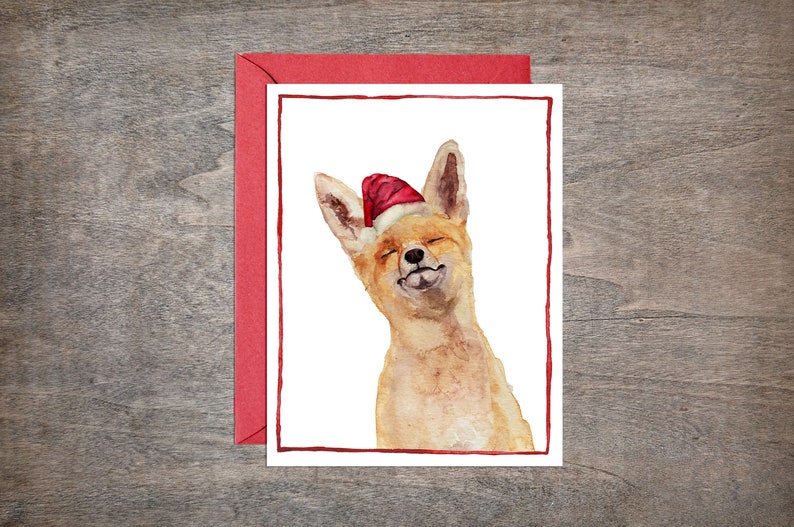 Animal Christmas Card Set // Santa Animals Cards // Assorted Cards - Etsy