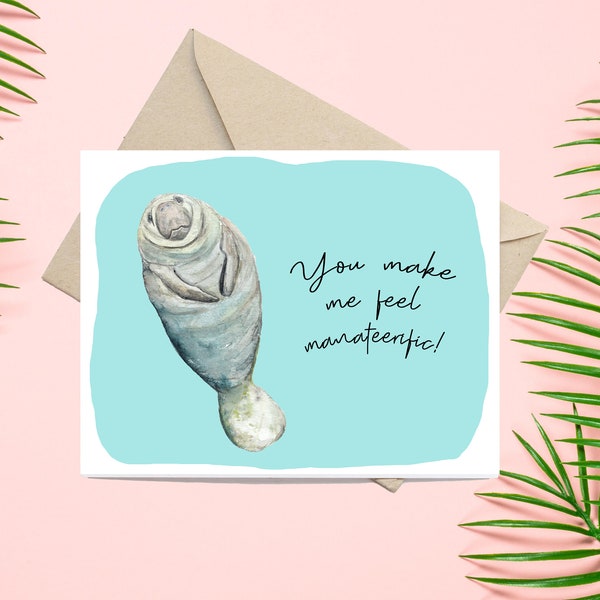 Manatee Valentine Cards - Etsy