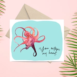 PRINT AT HOME Ocean Pun Valentine's Day Cards // Animal Pun Card ...