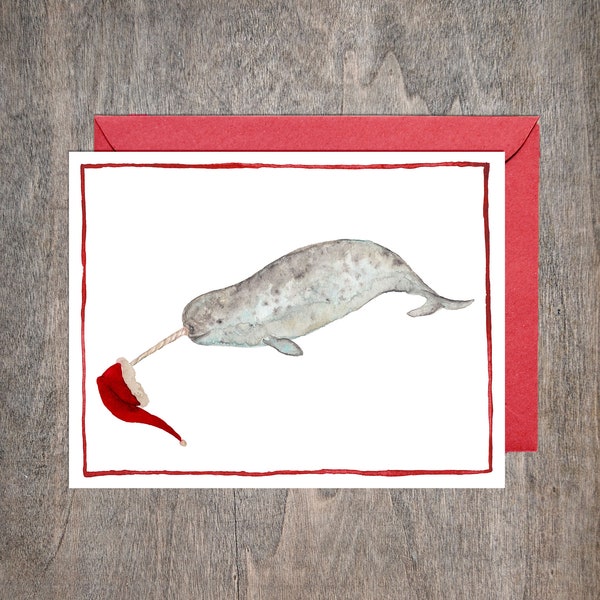 Narwhal Card - Etsy