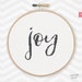 JOY Counted Cross Stitch Pattern Easy Inspirational Gift Pdf | Etsy