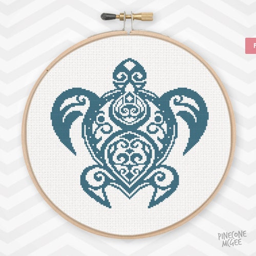 Sea Turtle Easy Cross Stitch Pattern PDF instant Download - Etsy