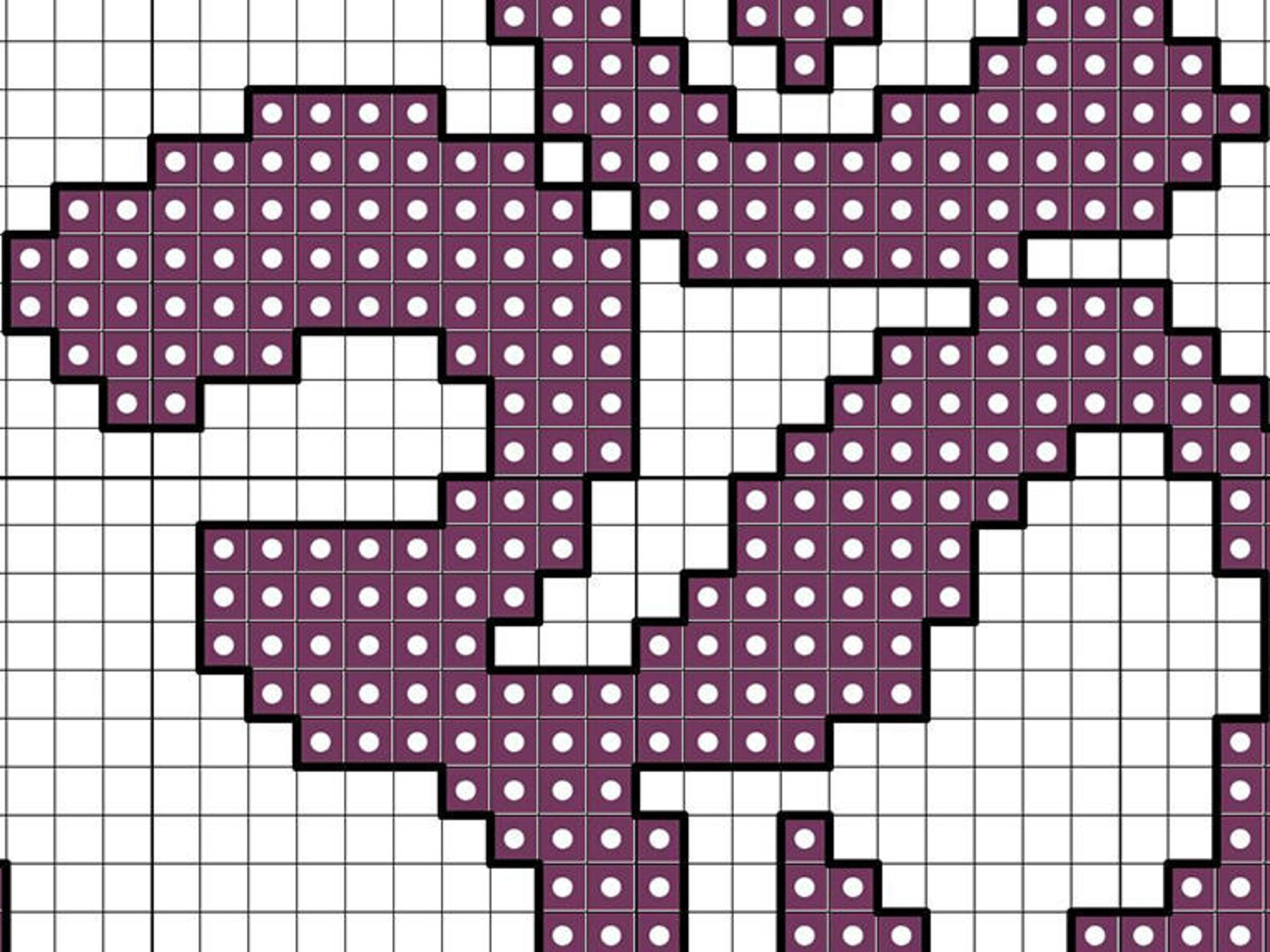 OM FLOWER Counted Cross Stitch Pattern, Purple Om Mandala Pdf - Etsy