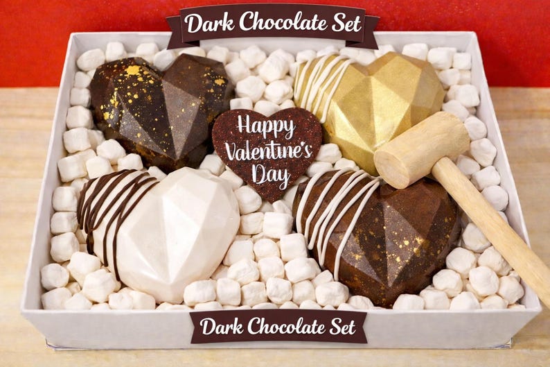 Breakable Mini Chocolate Hearts (4 Pack) – Smash Hearts, Valentine’s ...