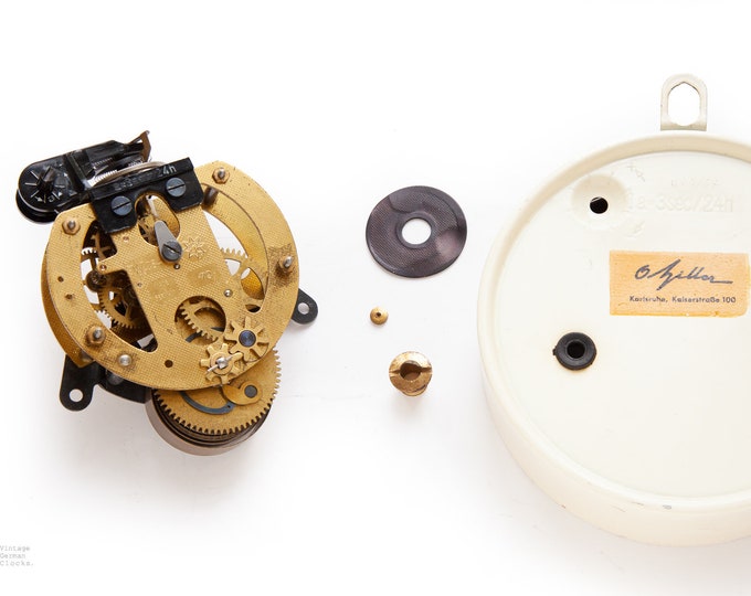 1950s JUNGHANS W284 Clock Movement 8 Days Wall Desk Mantel Shelf Table ...