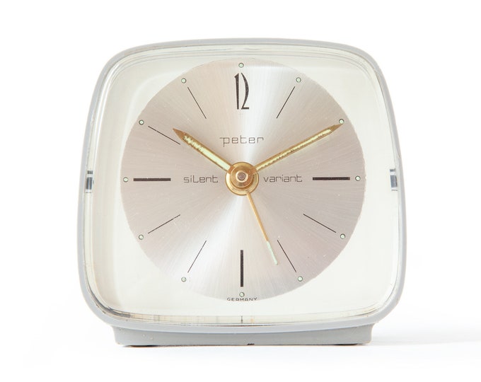 60s PETER Alarm Clock Mechanical Panton Modern Space Age Table Atomic ...