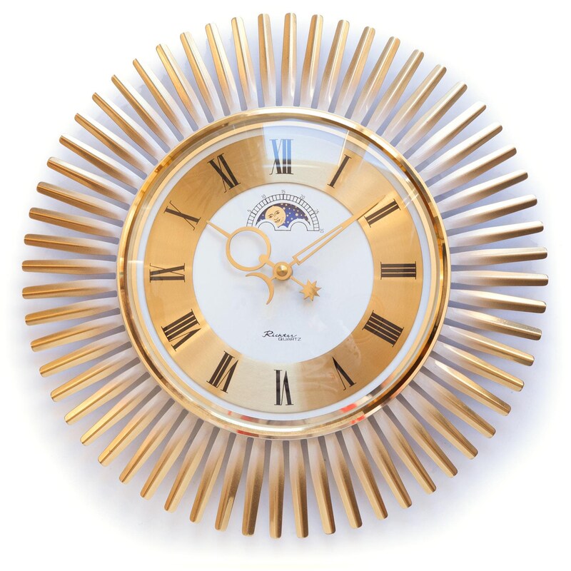 Gold Sun Clock - Etsy