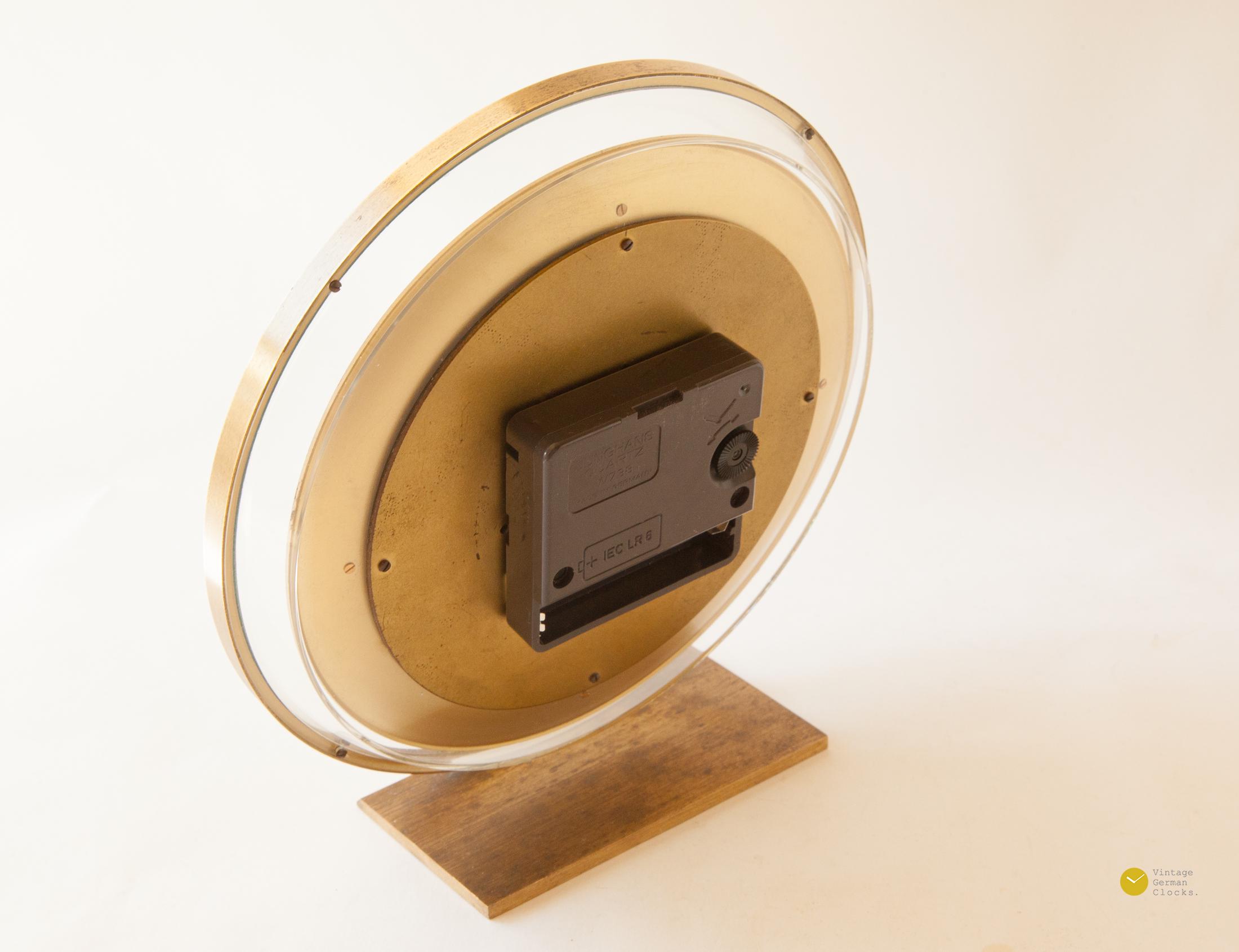 1960s JUNGHANS Floating Dial Desk CLOCK Mid Century Modernist Art Deco ...