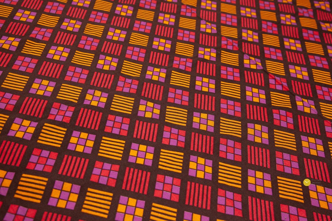 Original 70s Fabric - Space Age Panton Op Art Pattern Style Modernism ...
