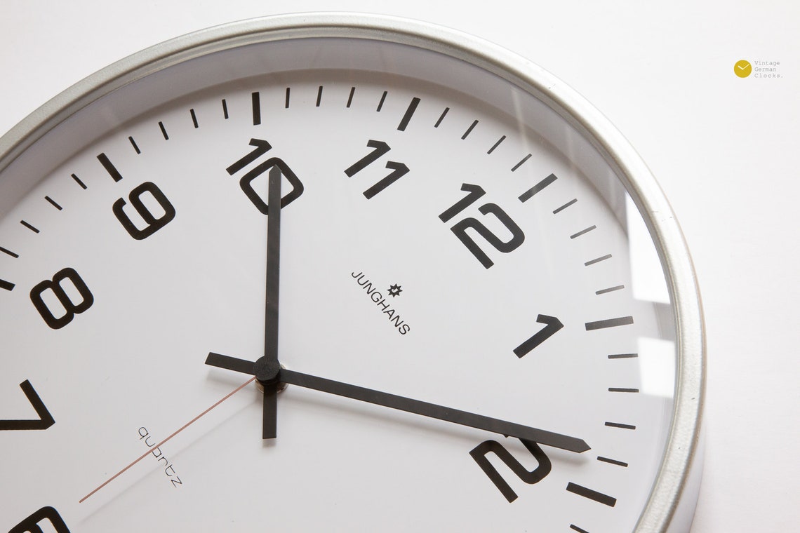 XL 12 JUNGHANS Factory Wall Clock Industrial 80s - Etsy