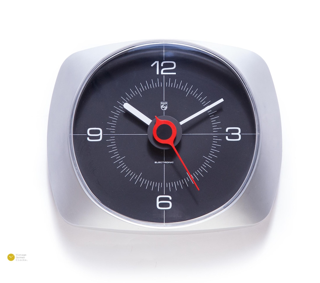 70s PHILIPS Space Age Wall Clock Germany Mid Century Modernism Atomic ...