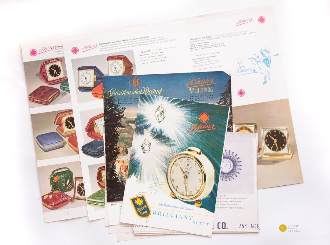 Collection German Clock Cataloges Kaiser Richter Brochure Poster ...