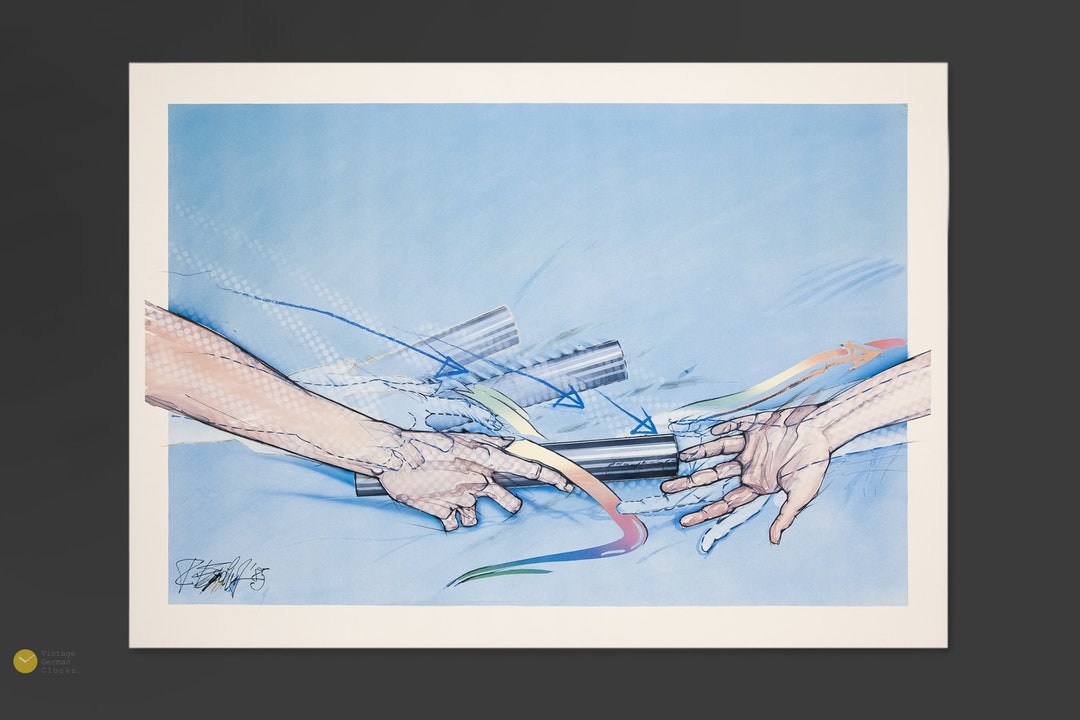 1985 RÜDIGER ESCHERT Illustration Art Print Poster Sports Original ...