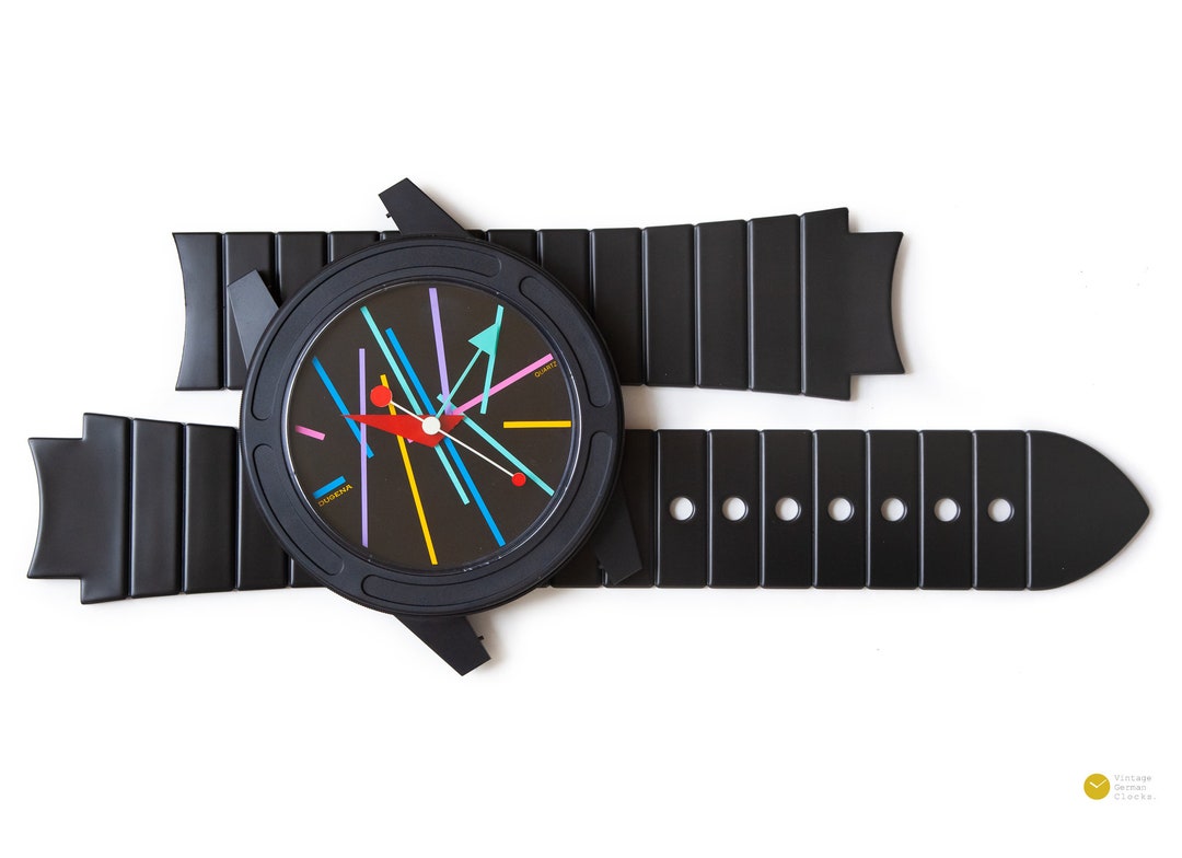 XL 49" Postmodern Wall Clock Memphis Style DUGENA Watch Large Plastic ...