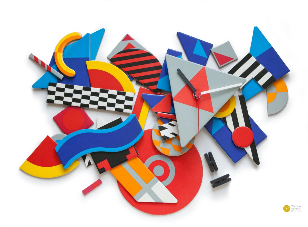 Pablo Time No.1 Memphis Desk Table Clock Object Postmodern Sculpture ...