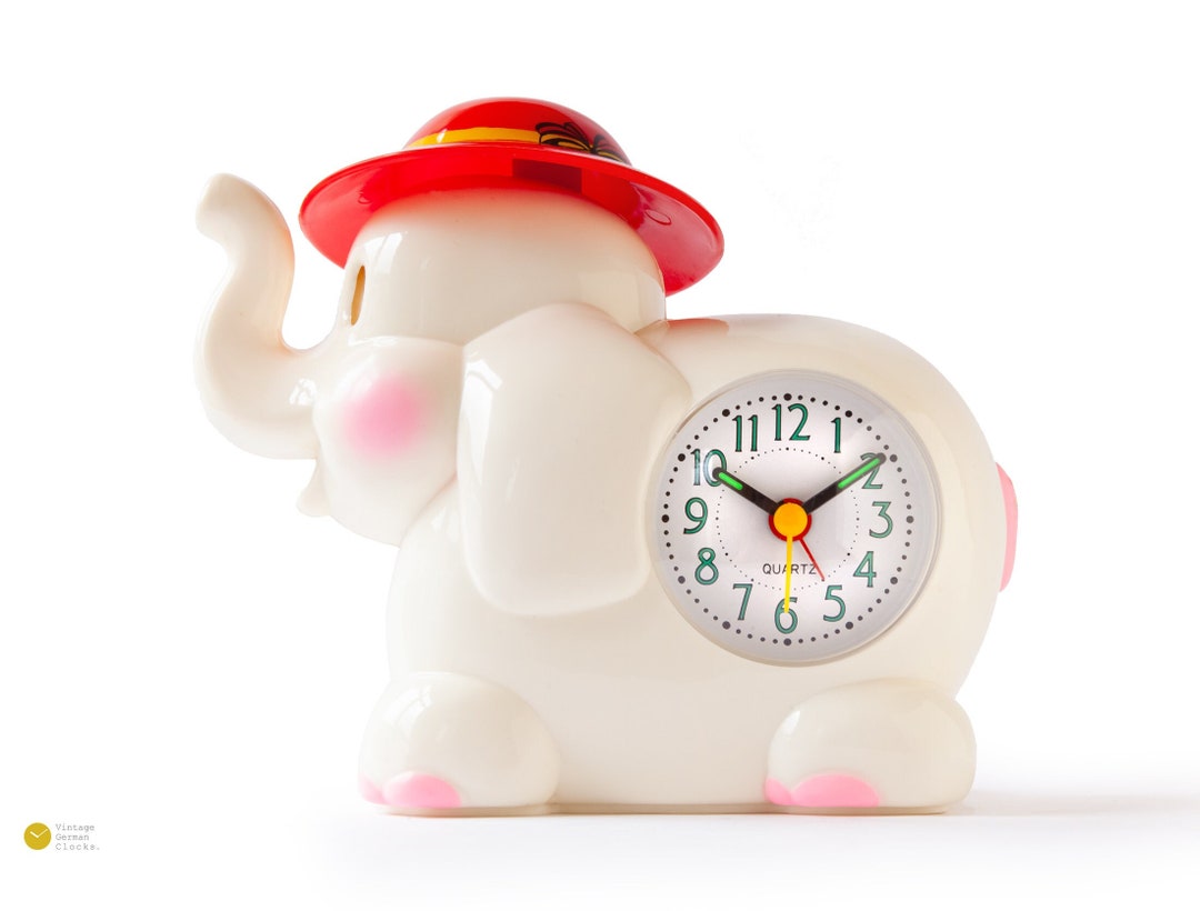 80s Elephant Sound Alarm Clock Postmodern Kitchen Timer Plastic Hen ...