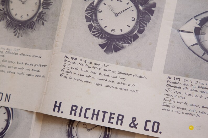 3x Richter Germany 1960s Clock Catalogs Poster Collection Herbert ...