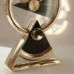 80s Postmodern DUGENA Pendulum Table Clock Memphis Plastic Japan ...