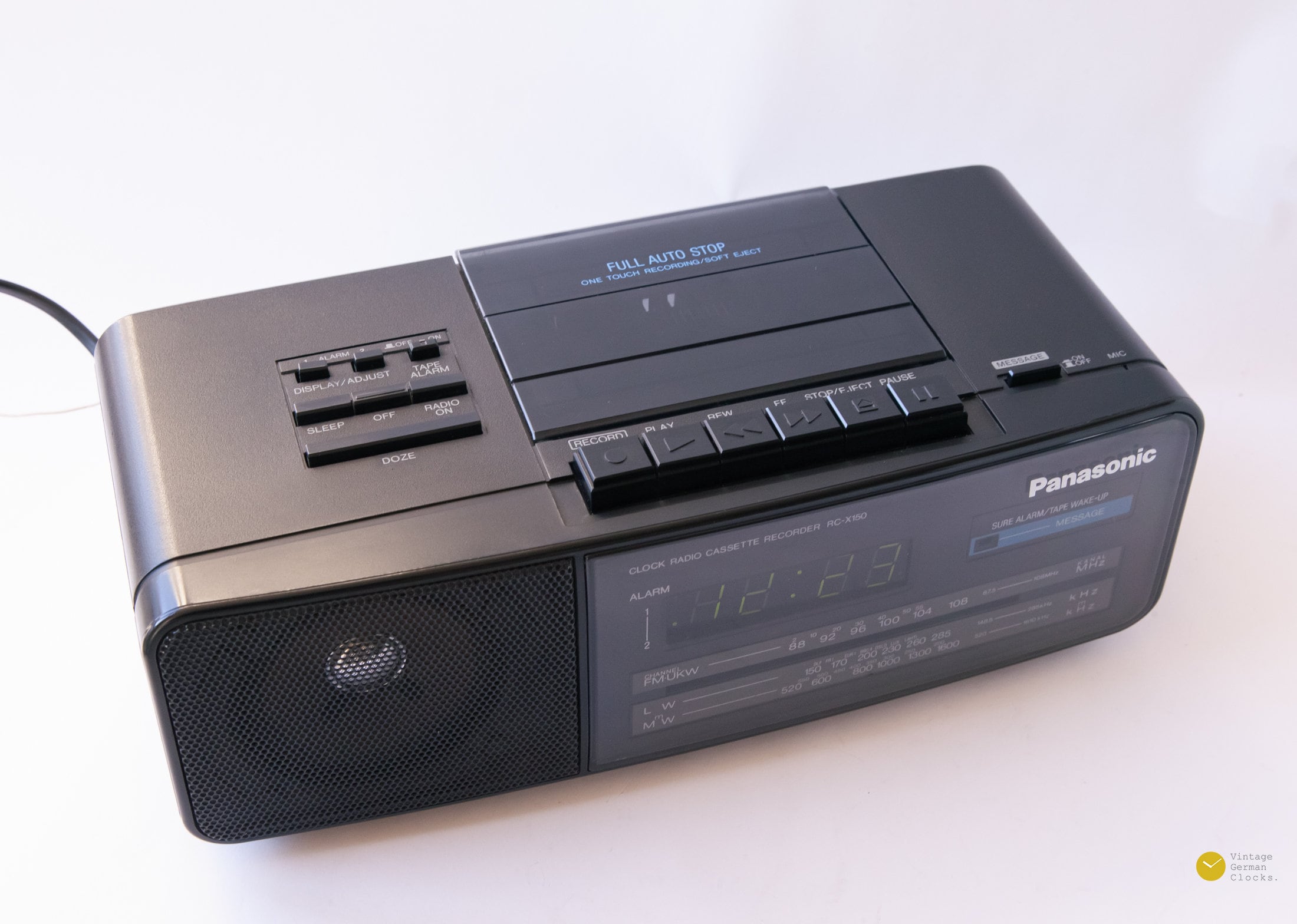 90s PANASONIC RC-X150 Clock Radio Cassette Recorder Alarm LCD Digital ...