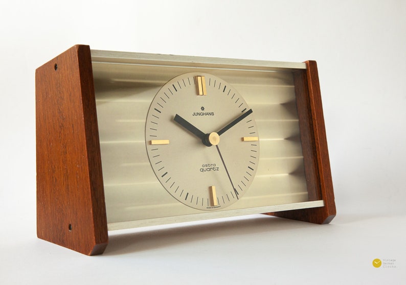 Stunning JUNGHANS Desk CLOCK Mid Century Modern Danish table | Etsy