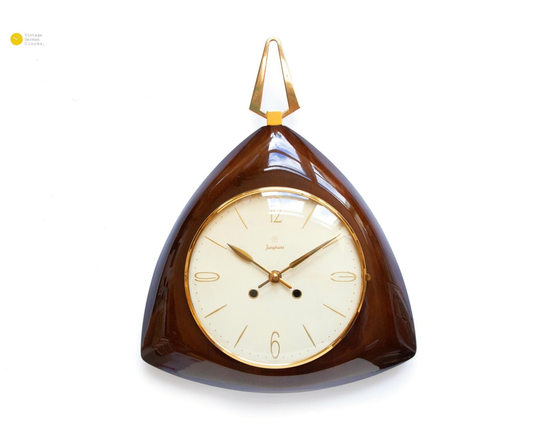 Superb 1950s JUNGHANS Mid Century Wall Clock Modernism Art Deco Bauhaus ...