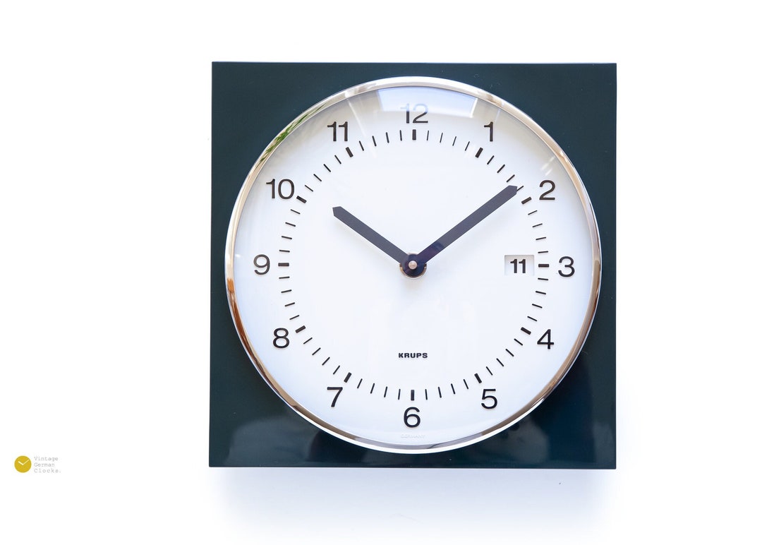 1971 KRUPS DATE Wall Kitchen Clock - Space Age Germany BAUHAUS Panton ...