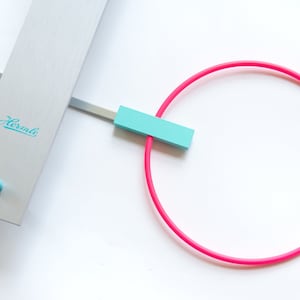 NOS 80s Postmodern Neon Pendulum Wall Clock Memphis Sottsass Era Panton ...