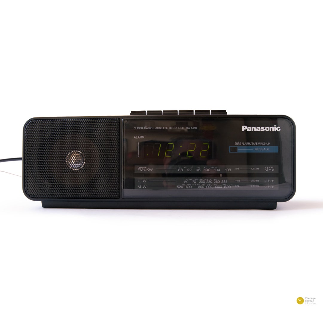 90s PANASONIC RC-X150 Clock Radio Cassette Recorder Alarm LCD Digital ...