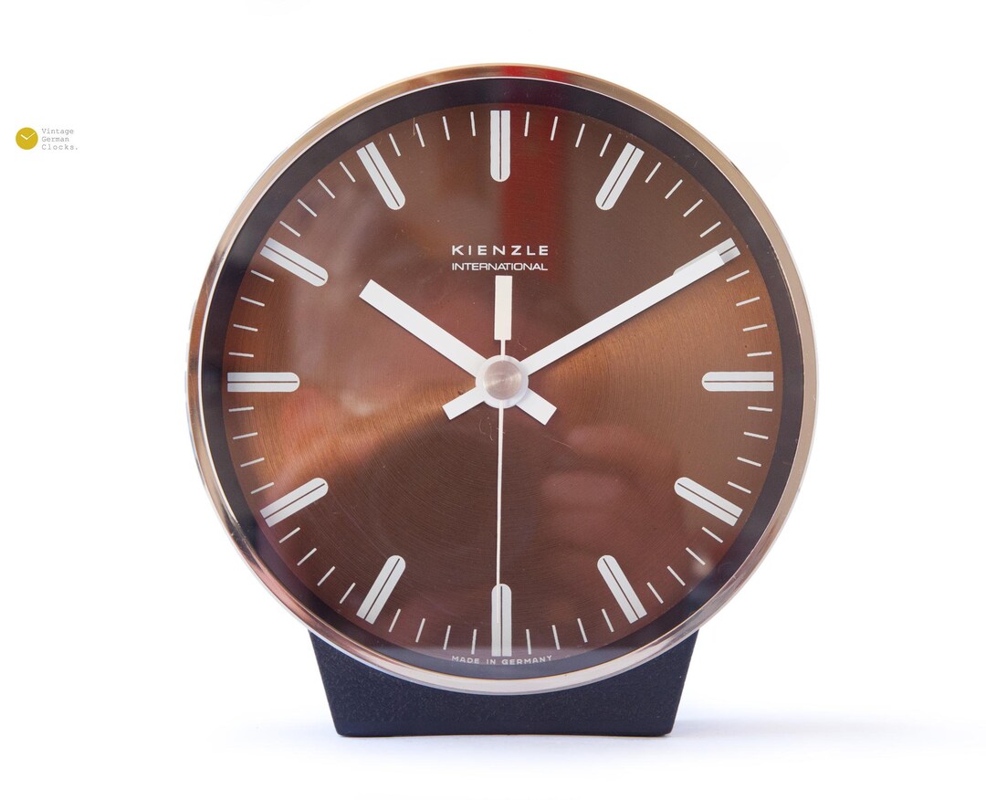 Elegant Space Age KIENZLE Desk CLOCK Modernism Mid Century Atomic Table ...