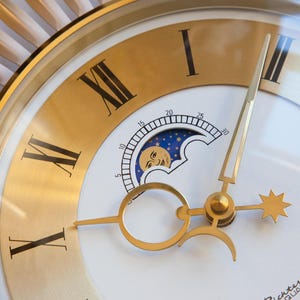 Starburst Richter Moon Phase Wall Clock Mid Century Modernism Sunburst ...