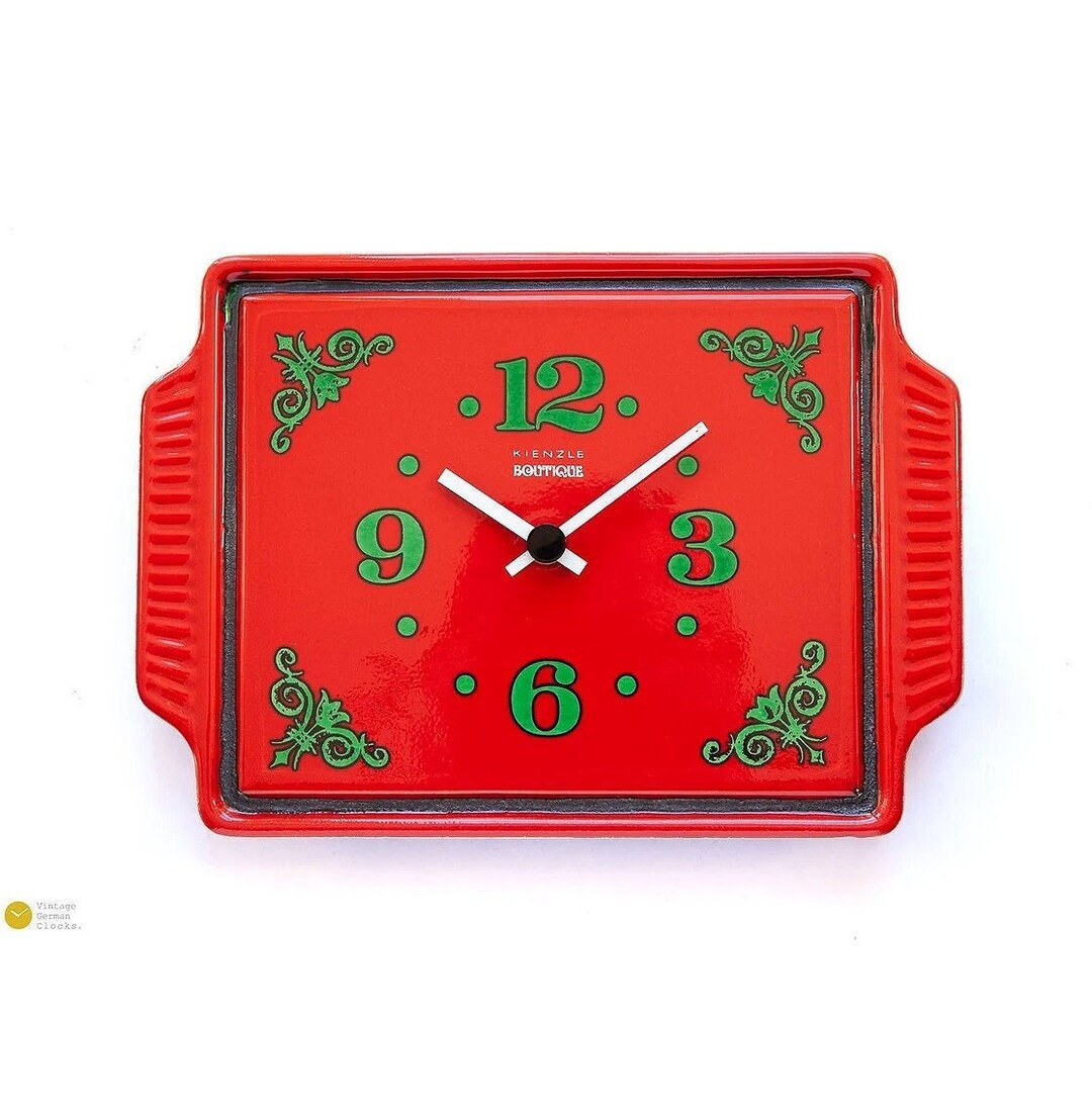 70s Space Age KIENZLE Boutique Ceramic Wall CLOCK - Mid Century Modern ...