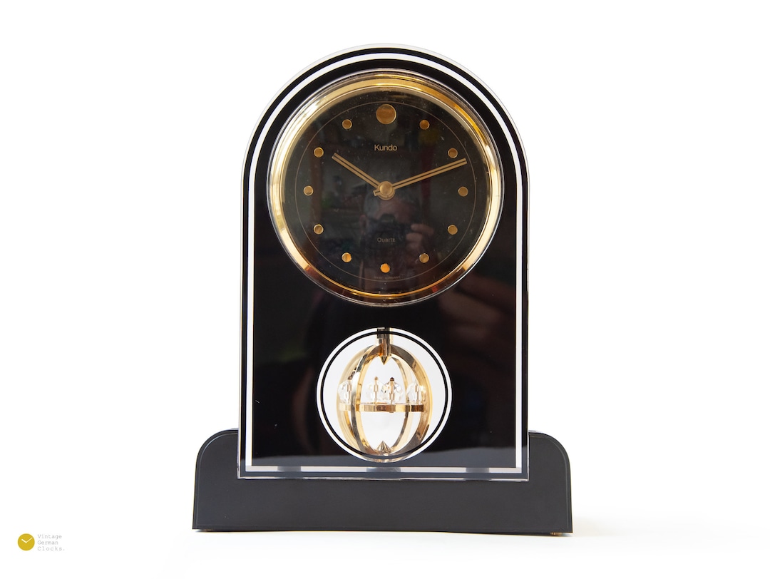 80s Postmodern KUNDO Pendulum Table Clock Minimalistic Kitsch Germany ...