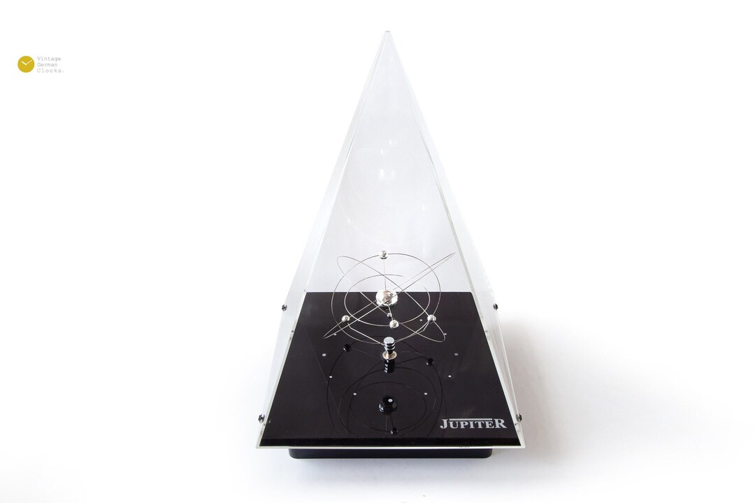 XL Motion Planetary Clock Postmodern Desk Table Acrylic Solar System ...