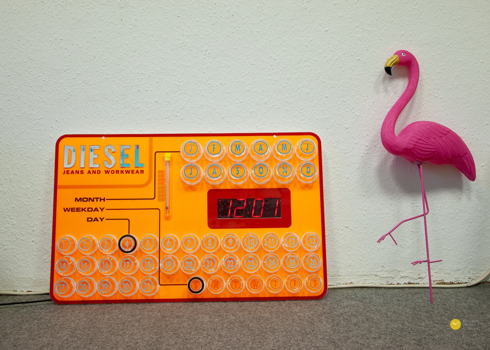 XL DIESEL Dealer Display Wall Clock LCD Space Age Panton - Etsy