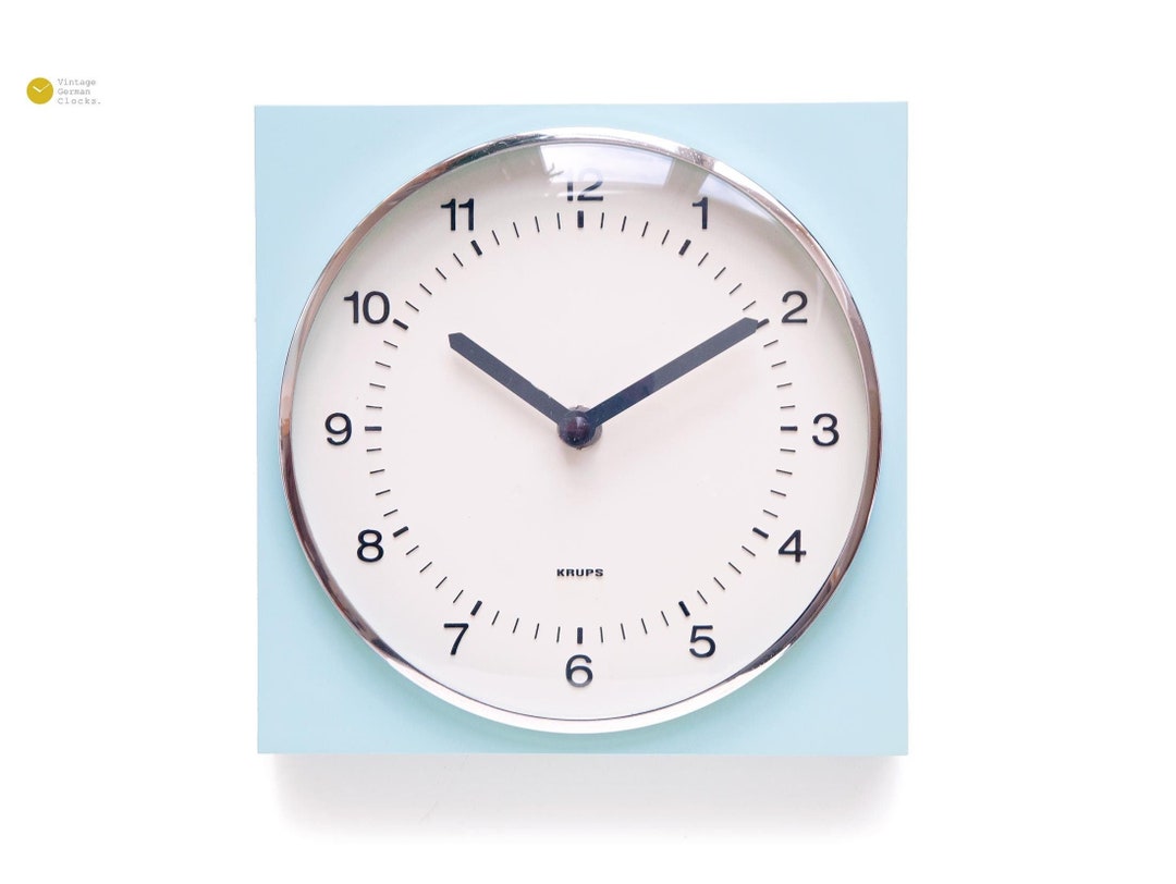 1960s KRUPS Wall Kitchen Clock Space Age Mid Century Modernism Germany ...