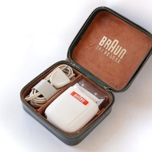 1955 BRAUN 300 Special DL3 Shaver Germany Model 3 Deluxe Case Box 50s ...