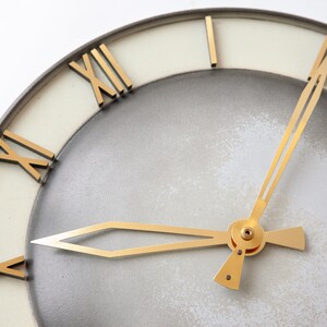 Large German Office Clock Bauhaus Style Brass Wall Art Deco Mid Century ...