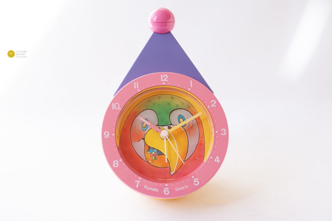80s Postmodern KUNDO Alarm Clock Parrot Germany Memphis Era - Etsy.de