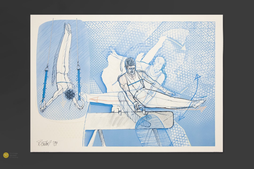 1984 RÜDIGER ESCHERT Illustration Art Print Poster Sports Original ...