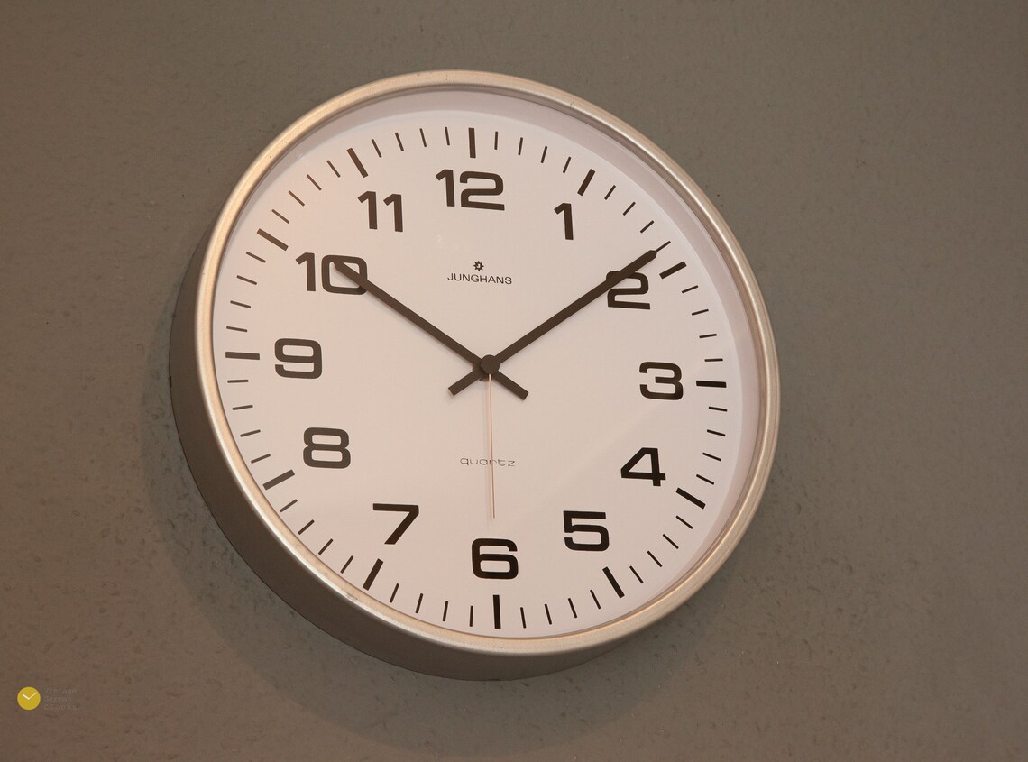 XL 12 JUNGHANS Factory Wall Clock Industrial 80s - Etsy