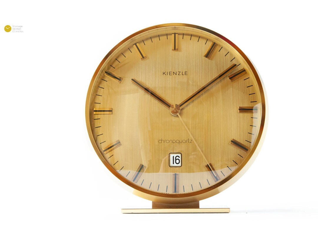 Elegant Kienzle Date Desk CLOCK Classic Design Modernism Mid Century Table Atomic Industrial ...